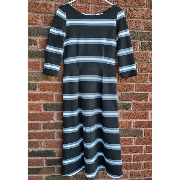 Boden | Dresses | Boden Black And White Stripe Alma Ottoman Heavy ...